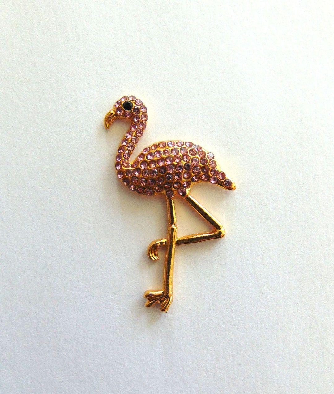 Flamingo Charms, Bird Rhinestones, Silver Setting, Crafting Supply ...