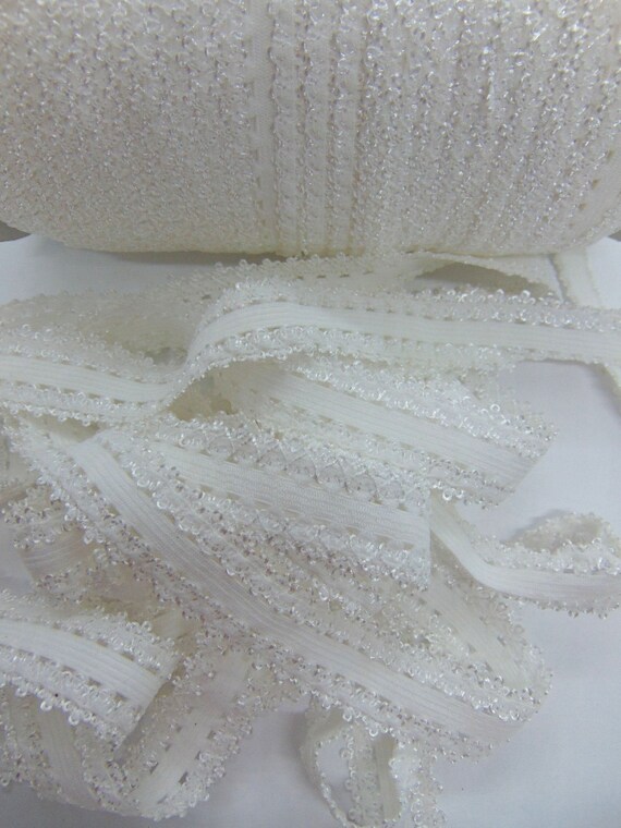 5yards elastic off white lace trim Embellishments Scrapbooking Craft ...