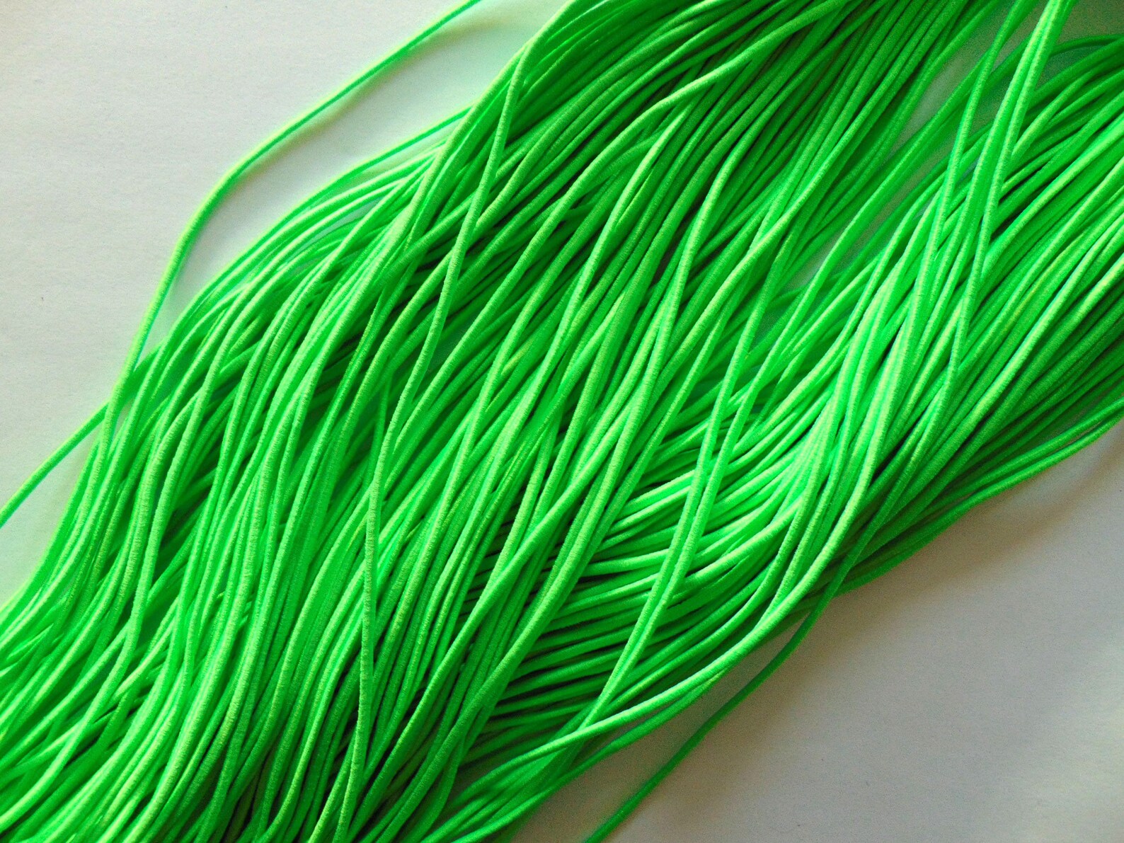 Lime Green Skinny Elastic 2mm Rounded Cord 2 Mm Stretch - Etsy