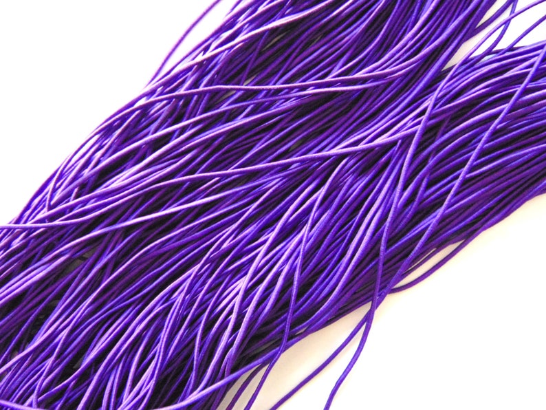 Dark Purple Skinny Elastic, 2mm Rounded Cord, 2 Mm Stretch Elastic Cord ...