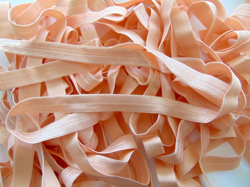 Pale Peach Fold Over Elastic 5/8 Soft Elastic Sewing | Etsy