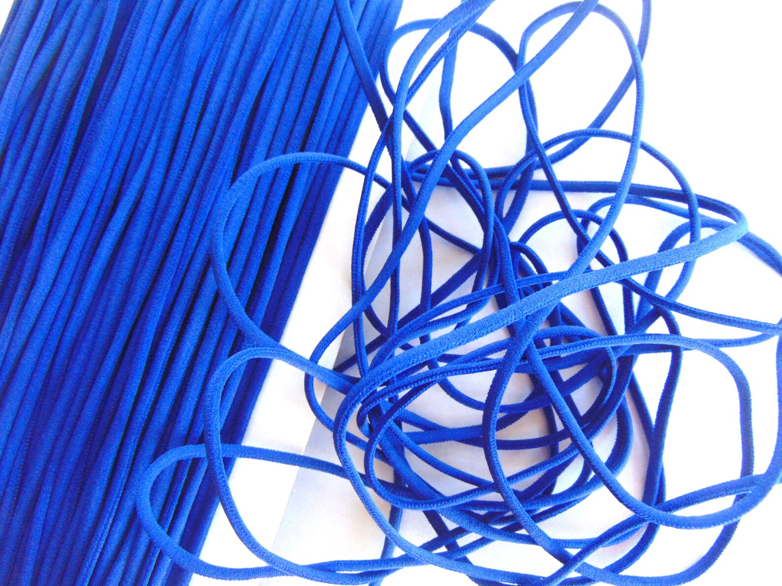 Royal Blue Elastic Cord 1/8 Round Skinny Elastic Kids - Etsy