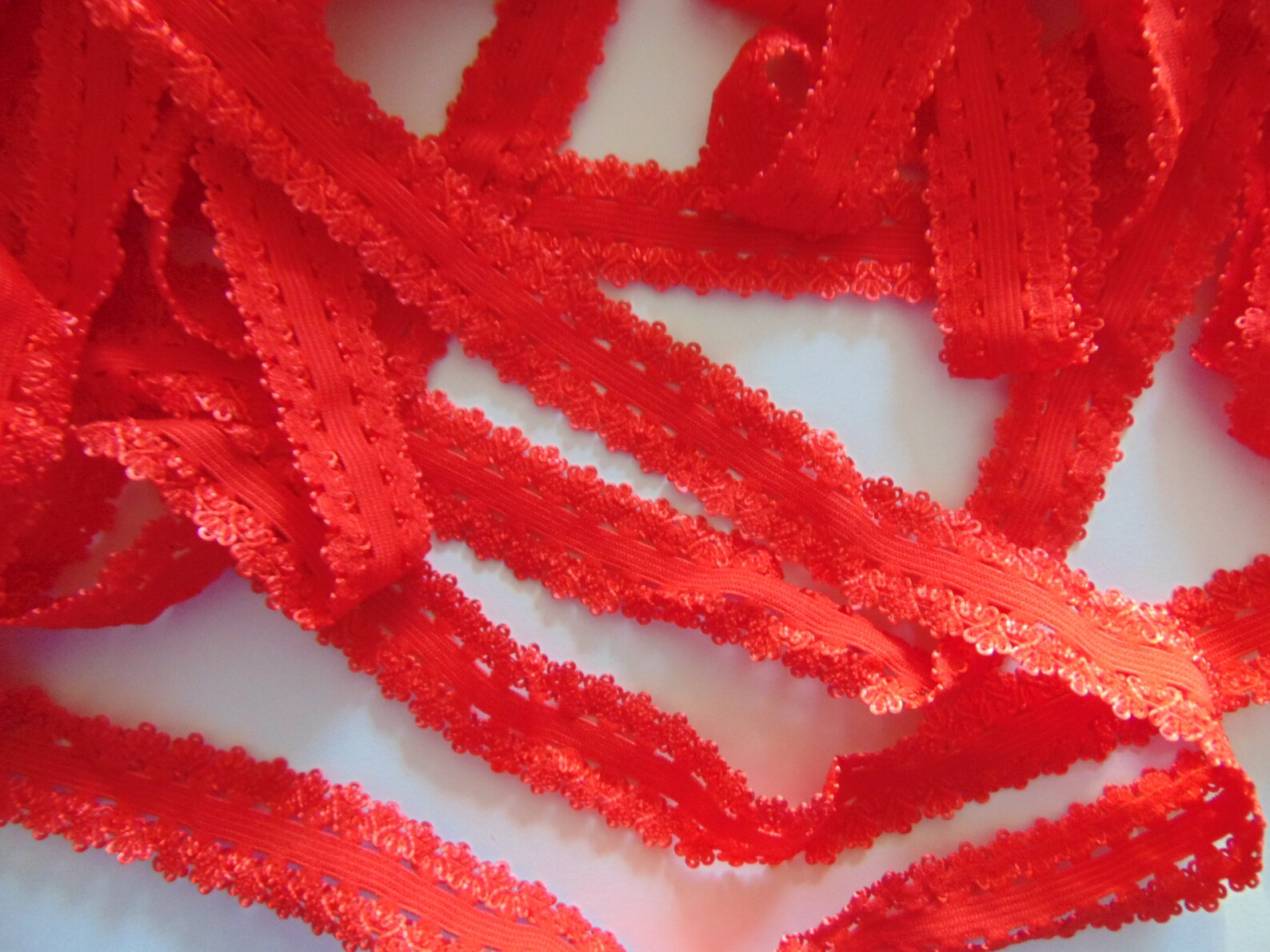 Red Picot Lace Elastic 7/8 Soft Elastic Sewing - Etsy