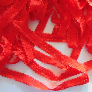 Red Picot Lace Elastic 7/8 Soft Elastic Sewing - Etsy