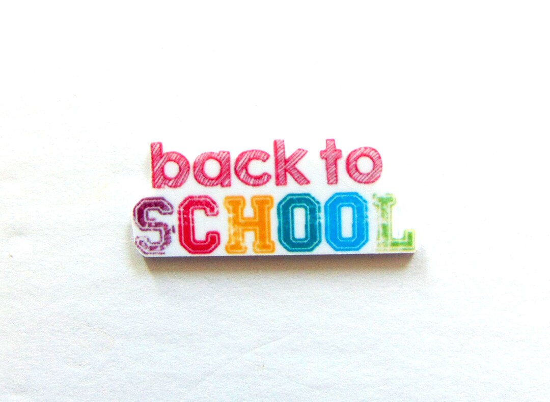 School Charm Back to School Charms Teacher Flat Back Resin - Etsy