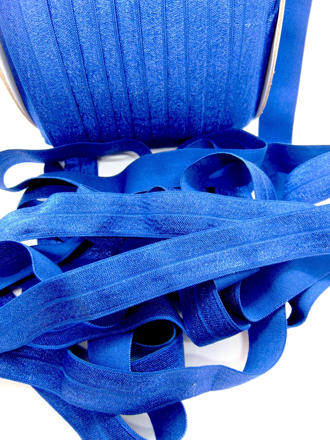 Dark Blue Fold Over Elastic, 3/4 Soft Elastic, Sewing Supplies, Craft ...
