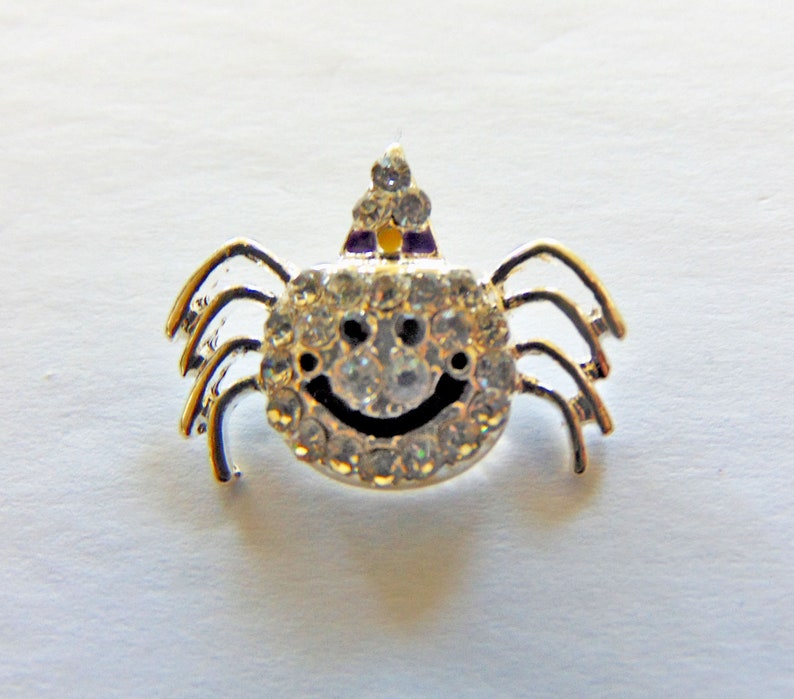 Spider Rhinestone Spider Charm Halloween Rhinestones Metal - Etsy