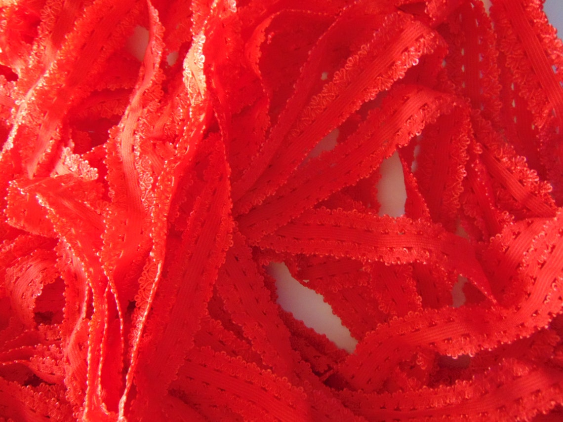 Red Picot Lace Elastic 7/8 Soft Elastic Sewing - Etsy