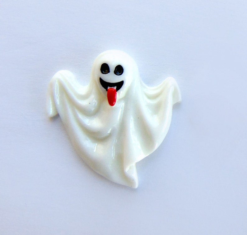Ghost Charm Halloween Charms Ghost Flat Back Fun Resin | Etsy