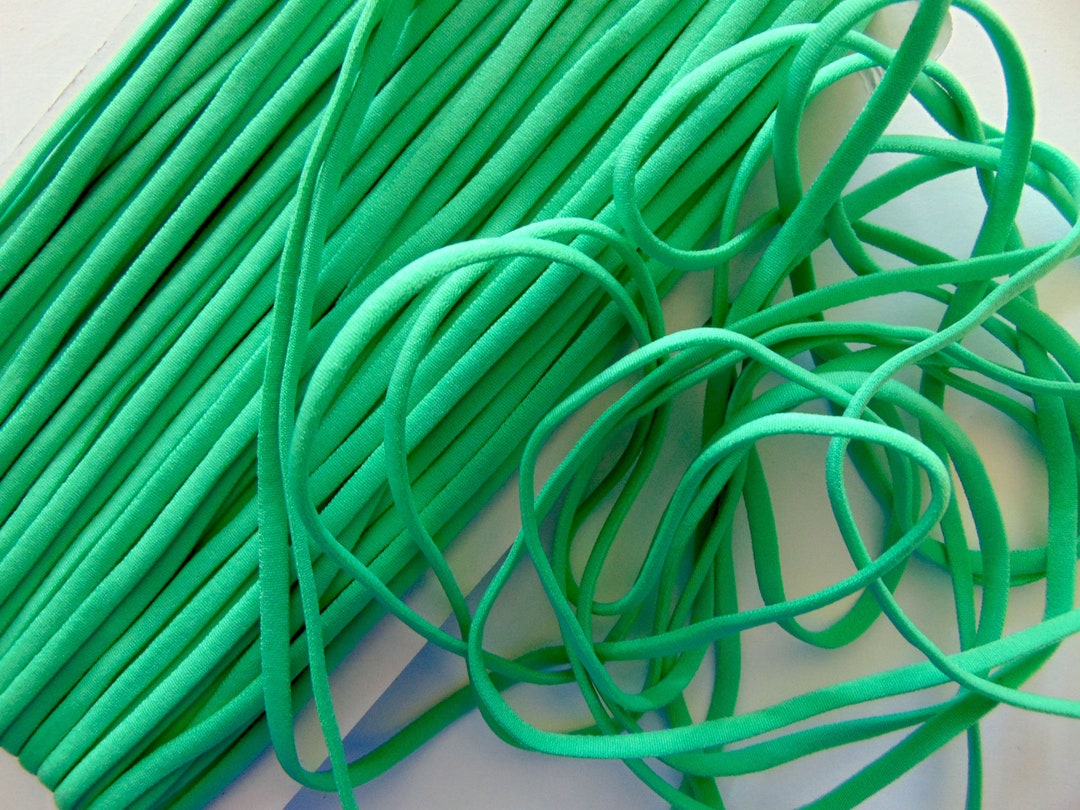 Grünes dünnes Gummiband, 3/16 weiche abgerundete Schnur, 5mm dehnbare ...