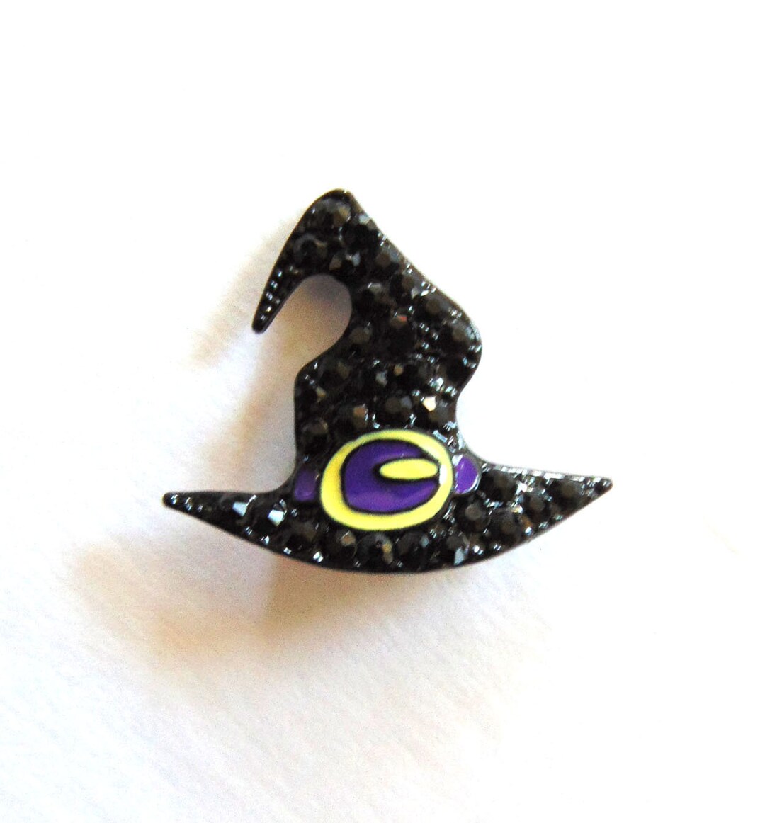 Witch Hat Rhinestone, Witch Charm, Halloween Rhinestones, Metal ...