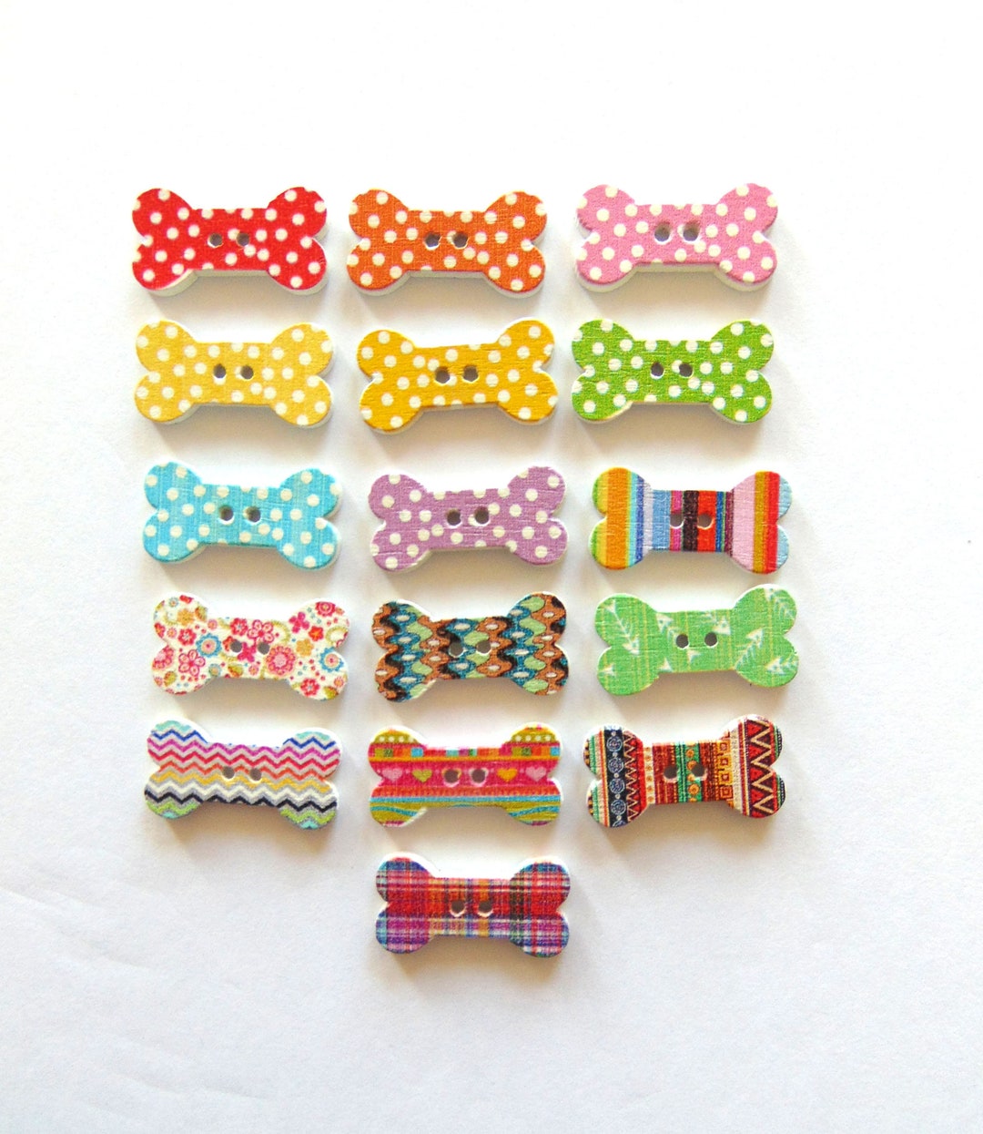 Dog Bone Buttons Grab Bag Treat Buttons Cute Puppy Charms - Etsy