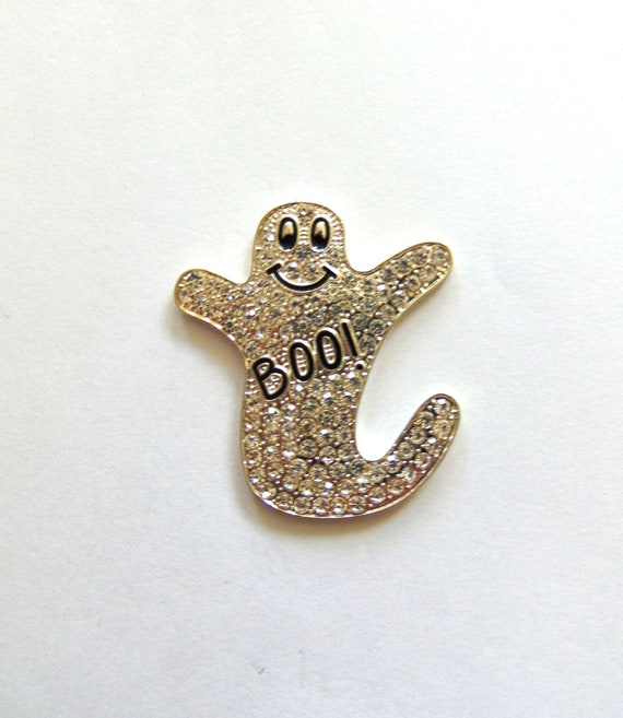 Ghost Rhinestone Silver Ghost Charm Halloween Rhinestones - Etsy