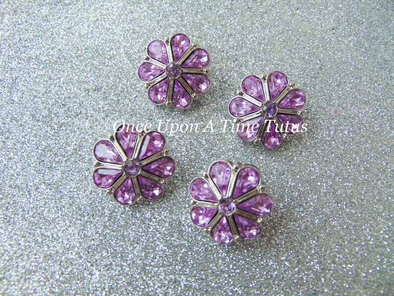 Lavender Rhinestone Charm Acrylic Charms 25mm Shank Back | Etsy