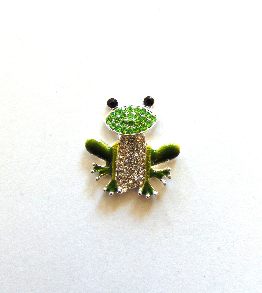 Frog Charms Frog Rhinestones Silver Setting Crafting - Etsy