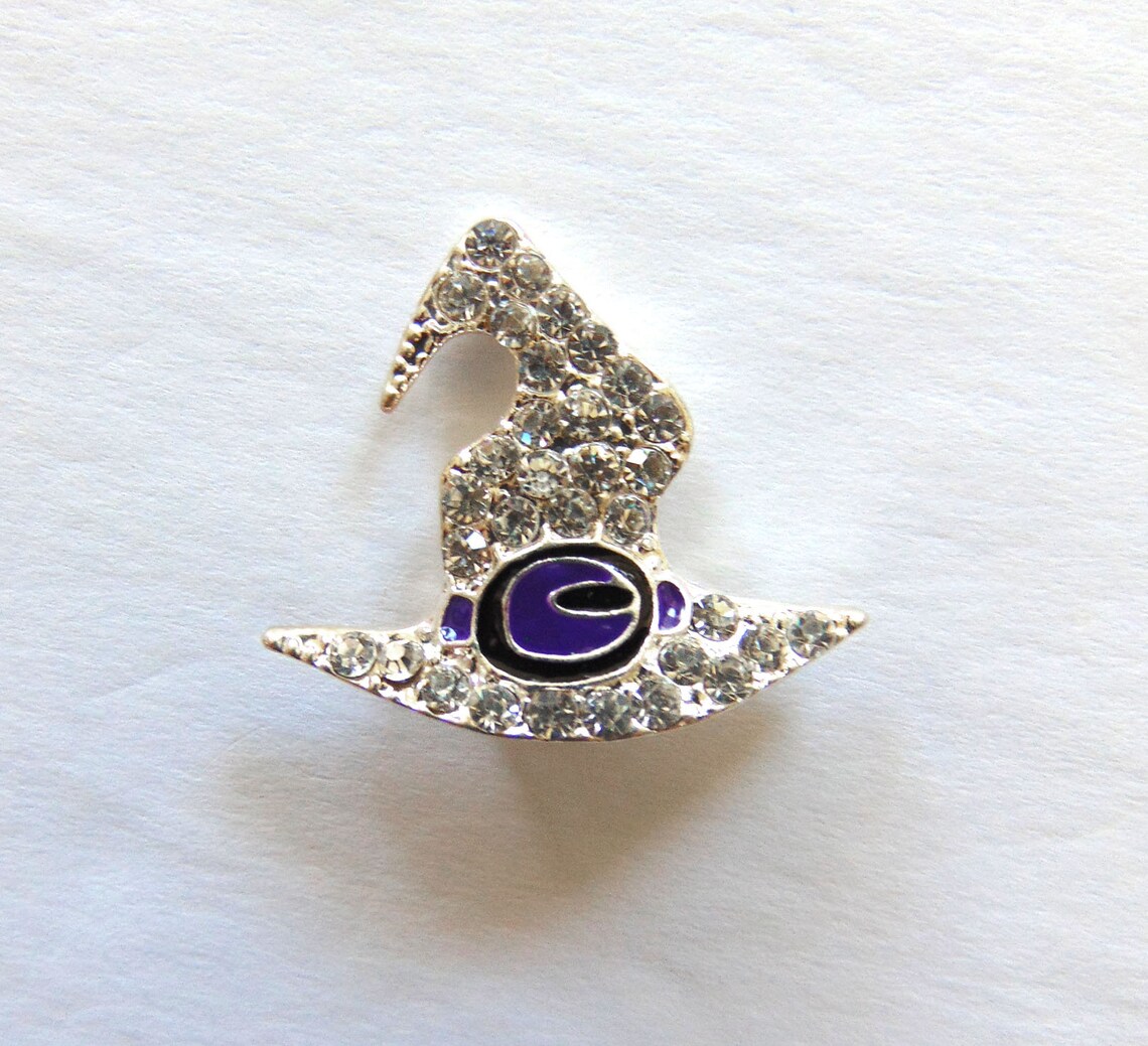 Witch Hat Rhinestone Witch Charm Halloween Rhinestones | Etsy