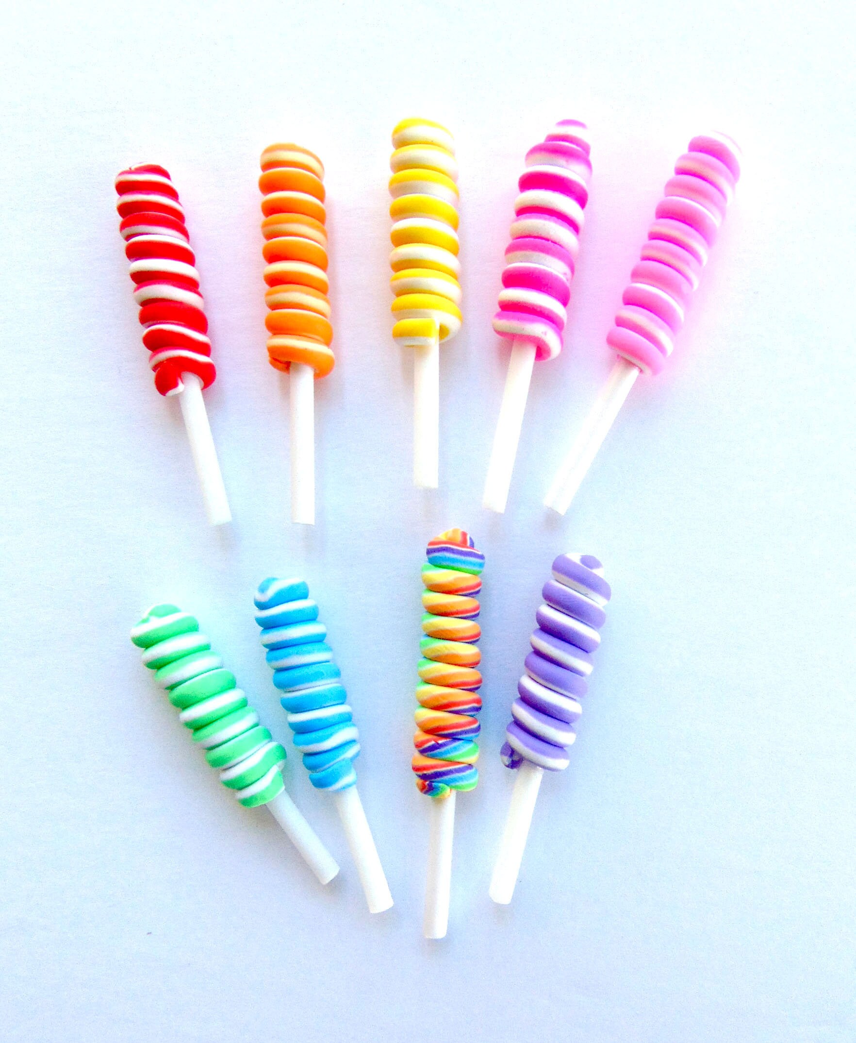 Grab Bag of Lollipop Charms Swirl Lollipops Hair Bow | Etsy