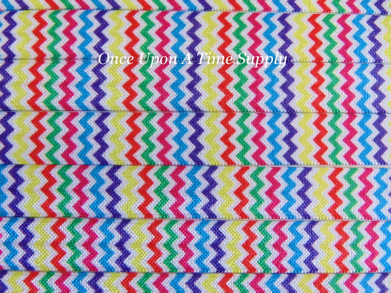 Rainbow Chevron Print Fold Over Elastic 5/8 FOE - Etsy