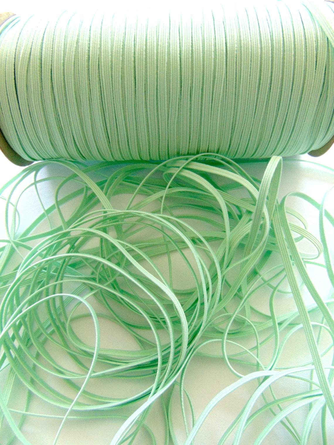 Mint Green Skinny Elastic 1/8 Braided Elastic Sewing | Etsy