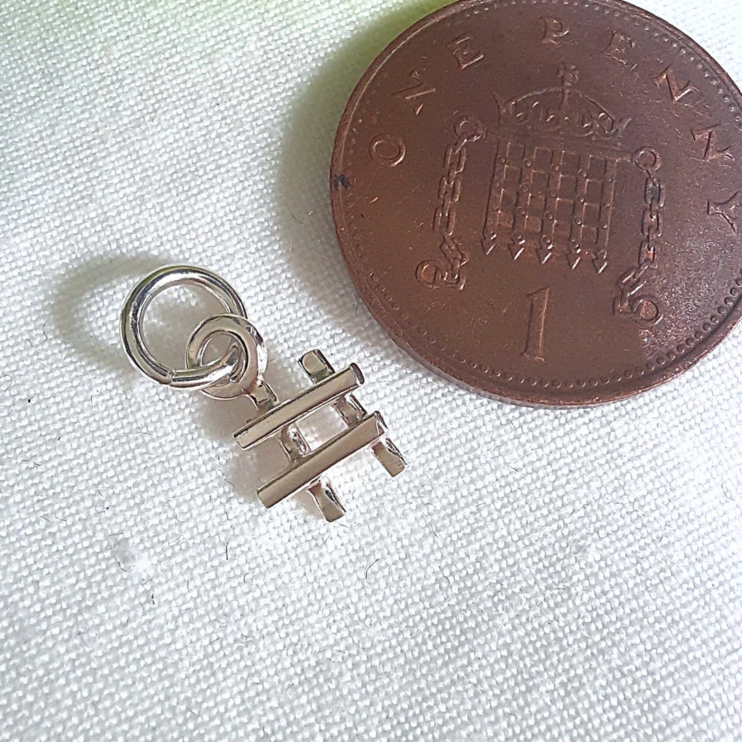 Sterling Silver Hashtag # Keyboard Symbol Charm Handmade - Etsy