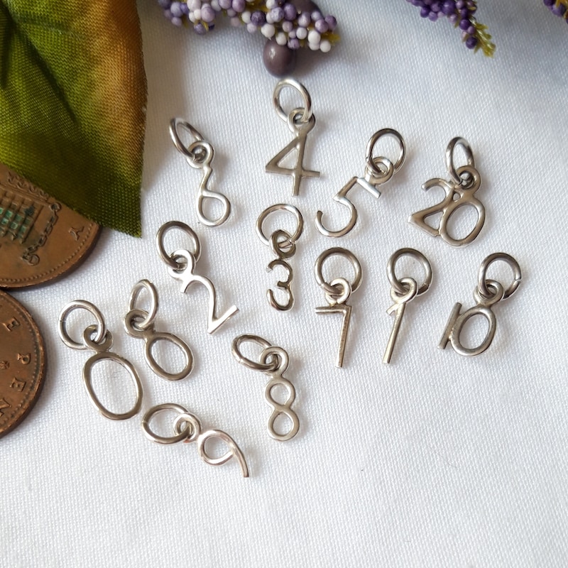 Number Charms - Etsy