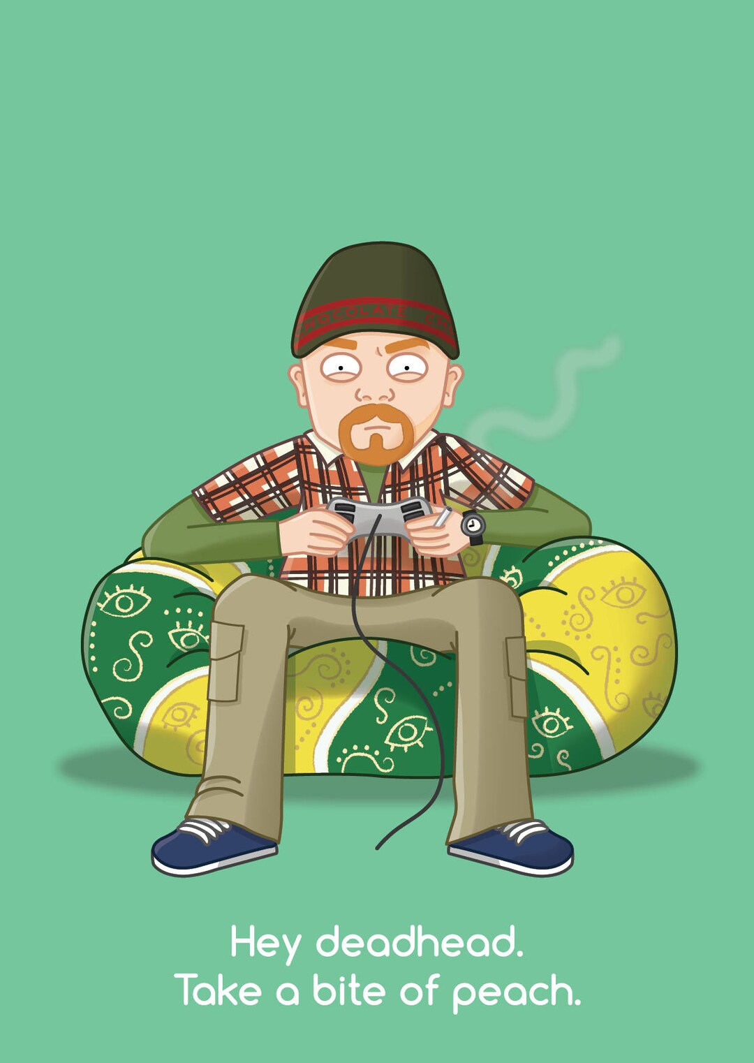 Spaced Greetings Card - Tim Bisley - Playing Video Games - Hey Deadhead ...