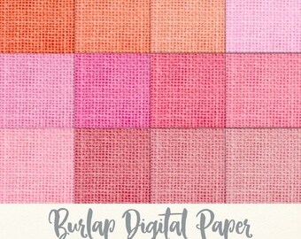 Burlap and pink | Etsy