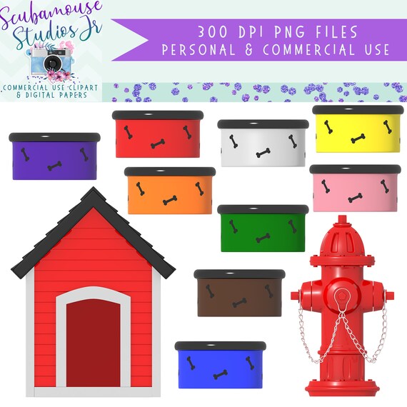 Dog Bowl With Bone Clipart