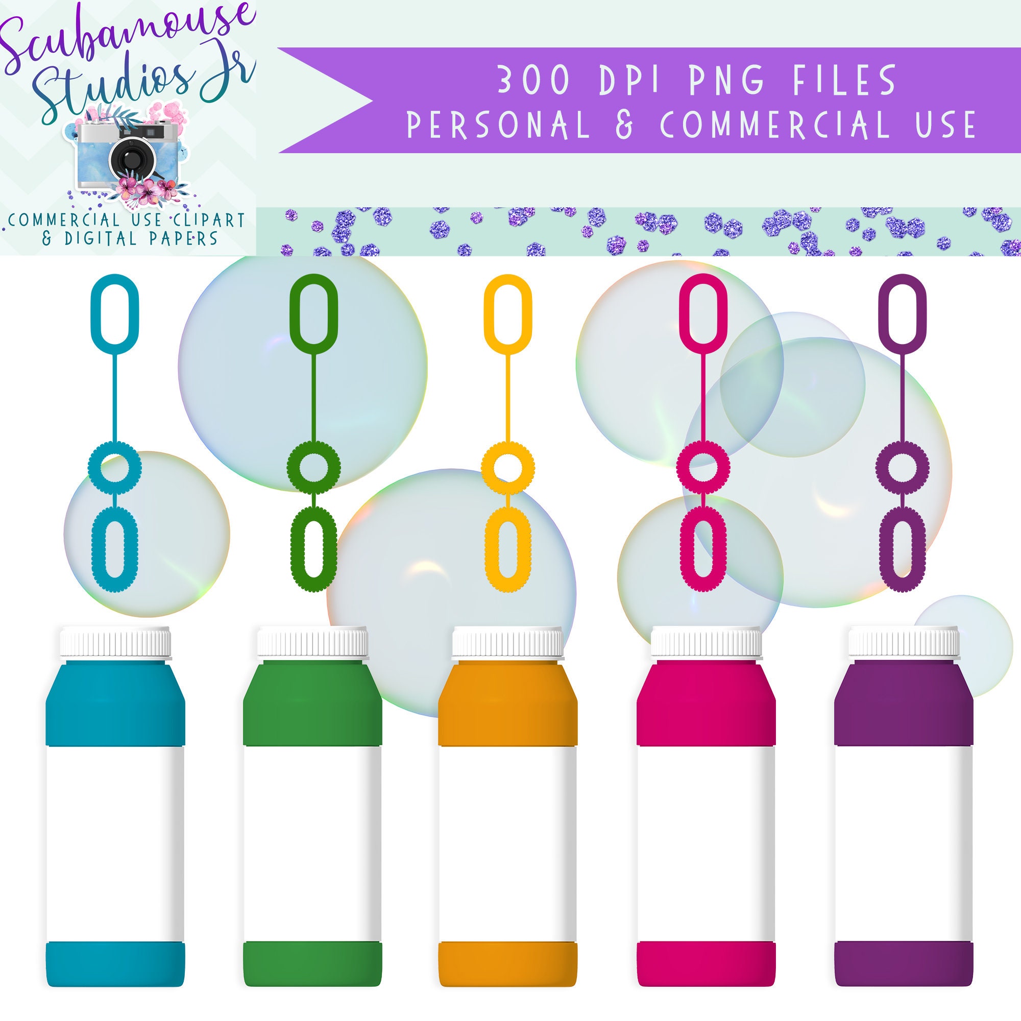 Bubble Wand With Bubbles Clip Art