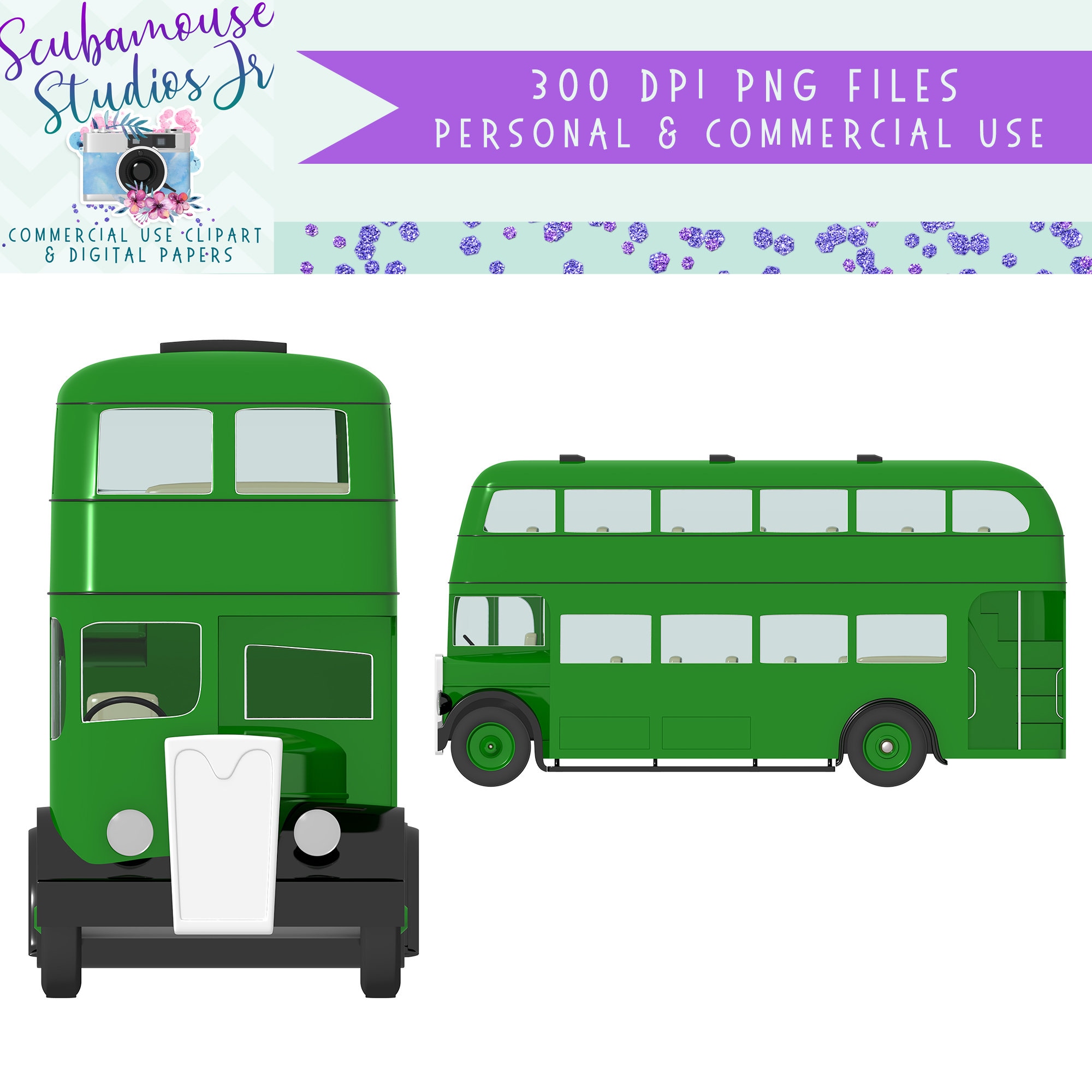 England Double Decker Bus Clipart