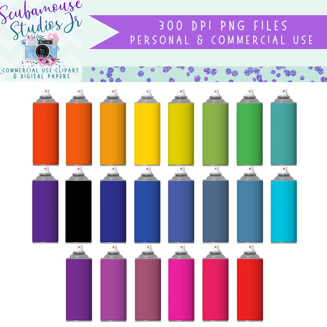 Spray Paint Clip Art Spray Paint Clipart Graffiti Clipart - Etsy