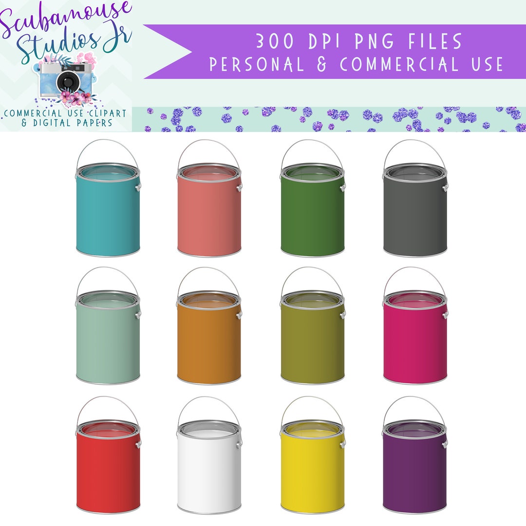 Paint can clipart paint clipart paint can clip art paint - Etsy Portugal