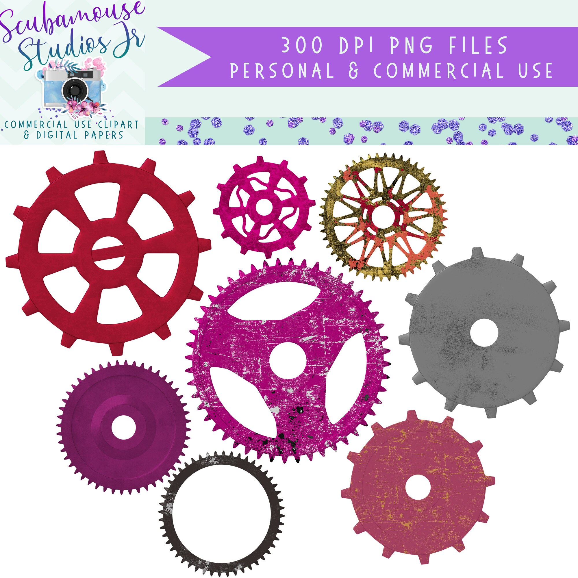 Mechanical Gears Clipart