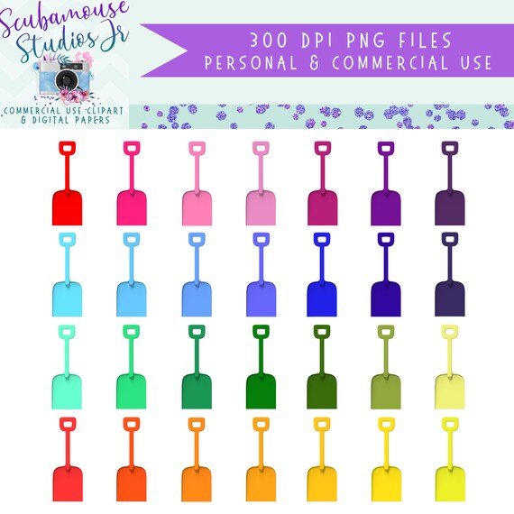 Beach Shovel Clipart Beach Clipart Shovel Clipart Kids | Etsy