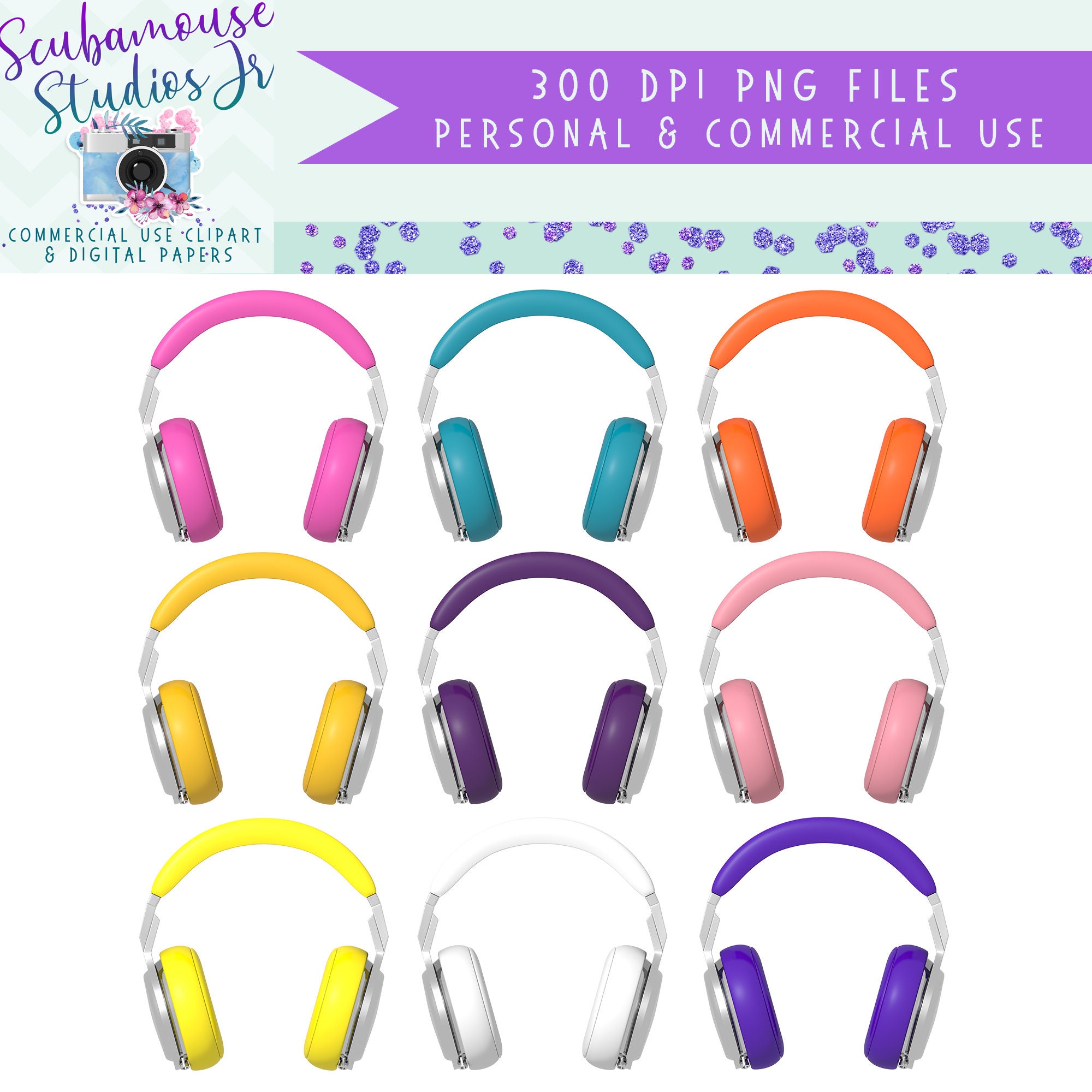 Craft Supplies & Tools Papercraft Paper, Party & Kids Headphones Clip ...