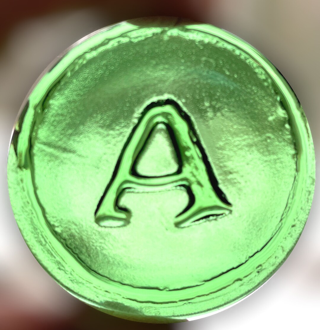 Handmade Alphabet Letter Monogram Recycled Beer Bottle Stained Glass ...