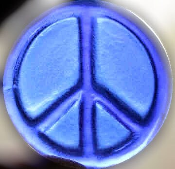 Dark Blue Peace Sign