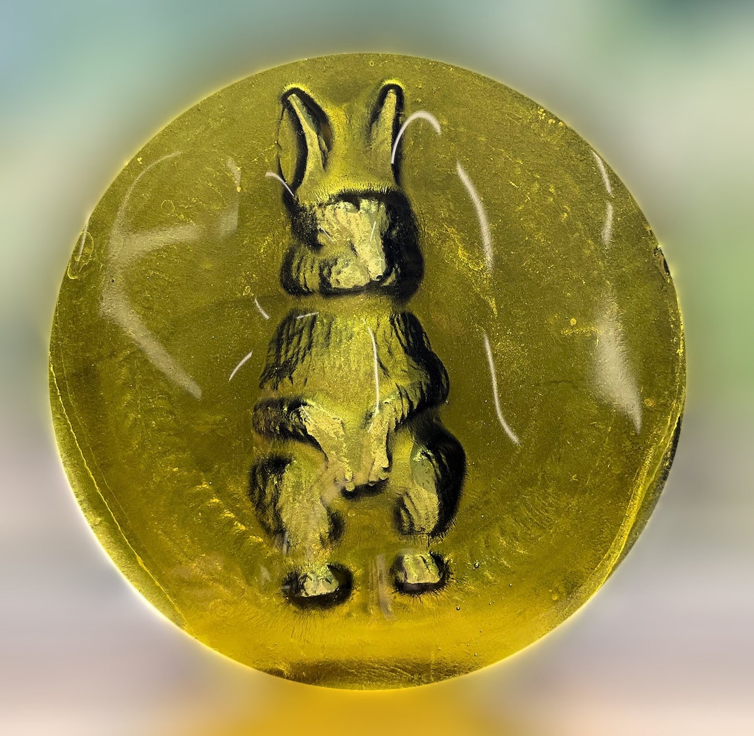 Handmade Rabbit Medallion Recycled Glass Suncatcher Stained Glass ...