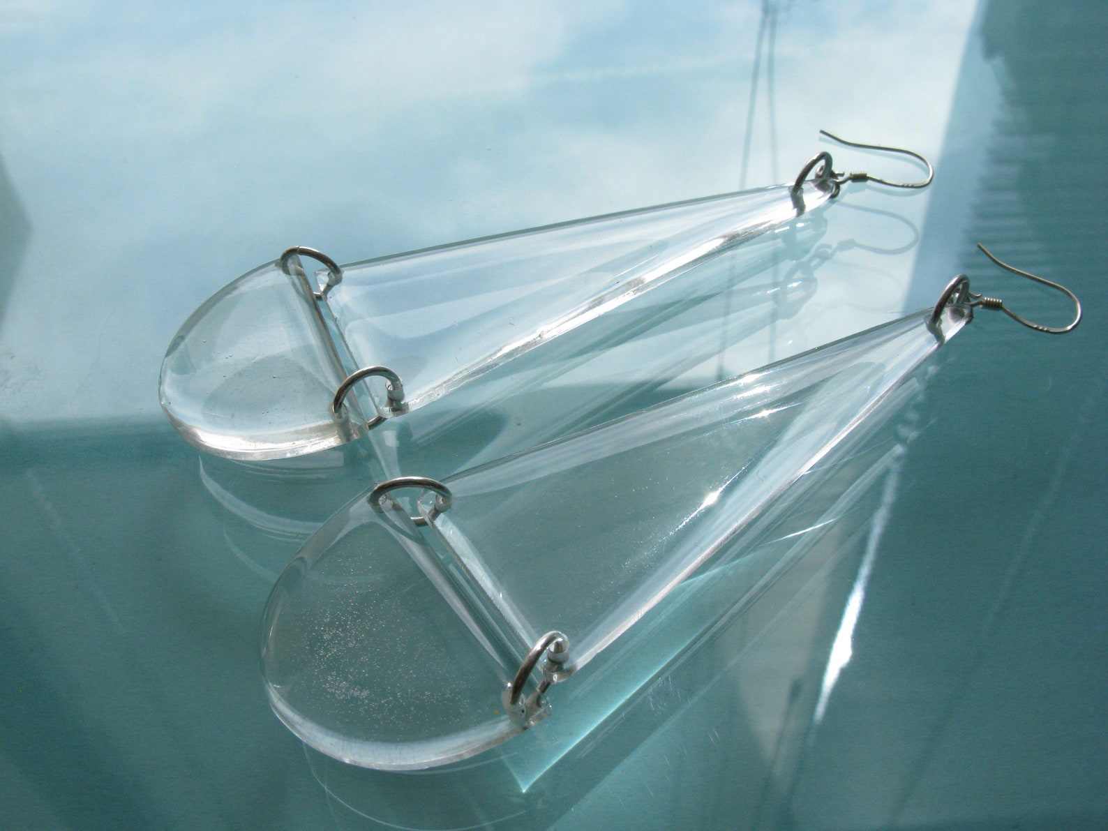 Long Clear Acrylic Earrings Transparent Lucite Earrings Drop - Etsy