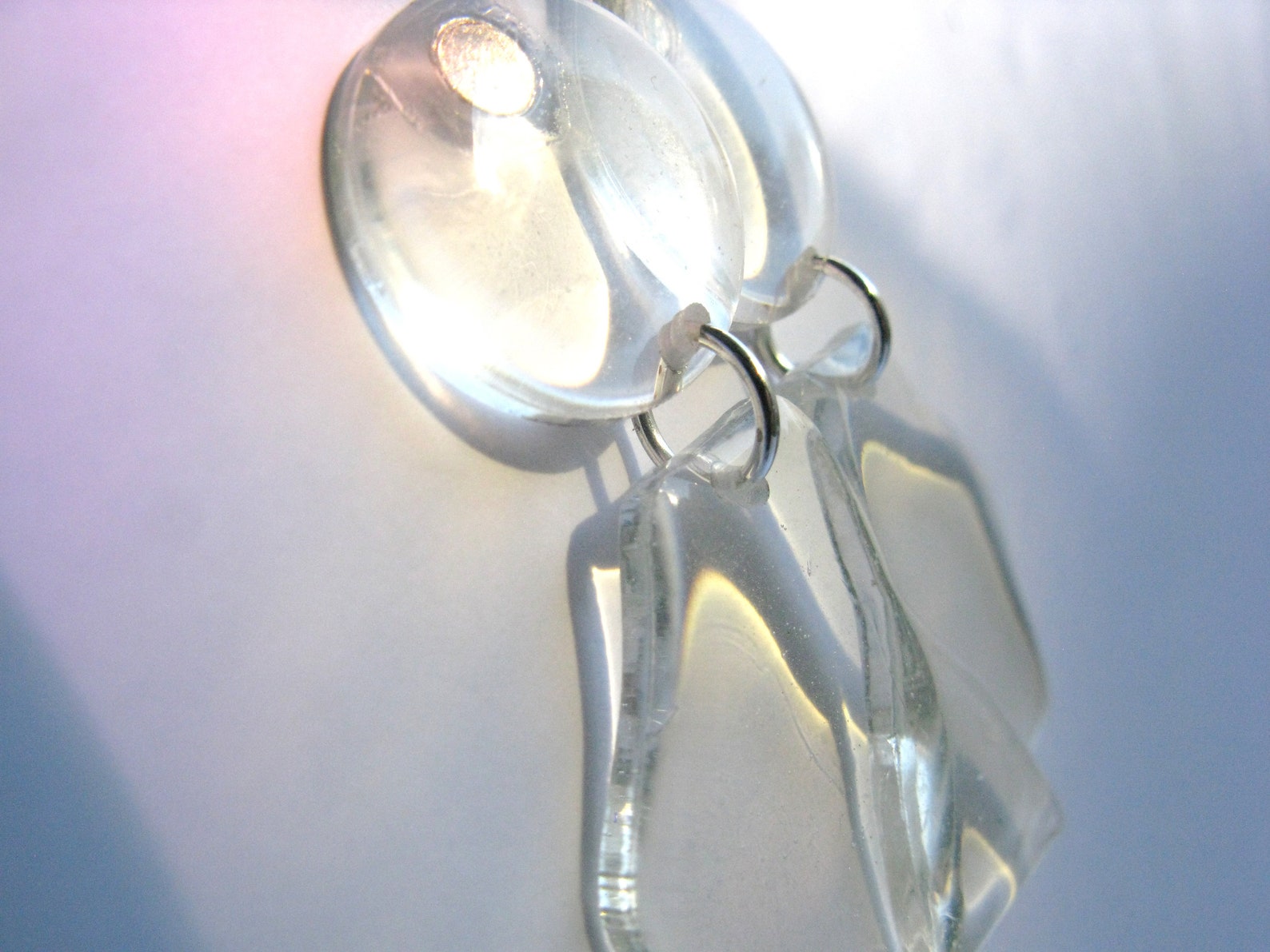 Transparent Statement Earrings Clear Acrylic Post Dangle - Etsy