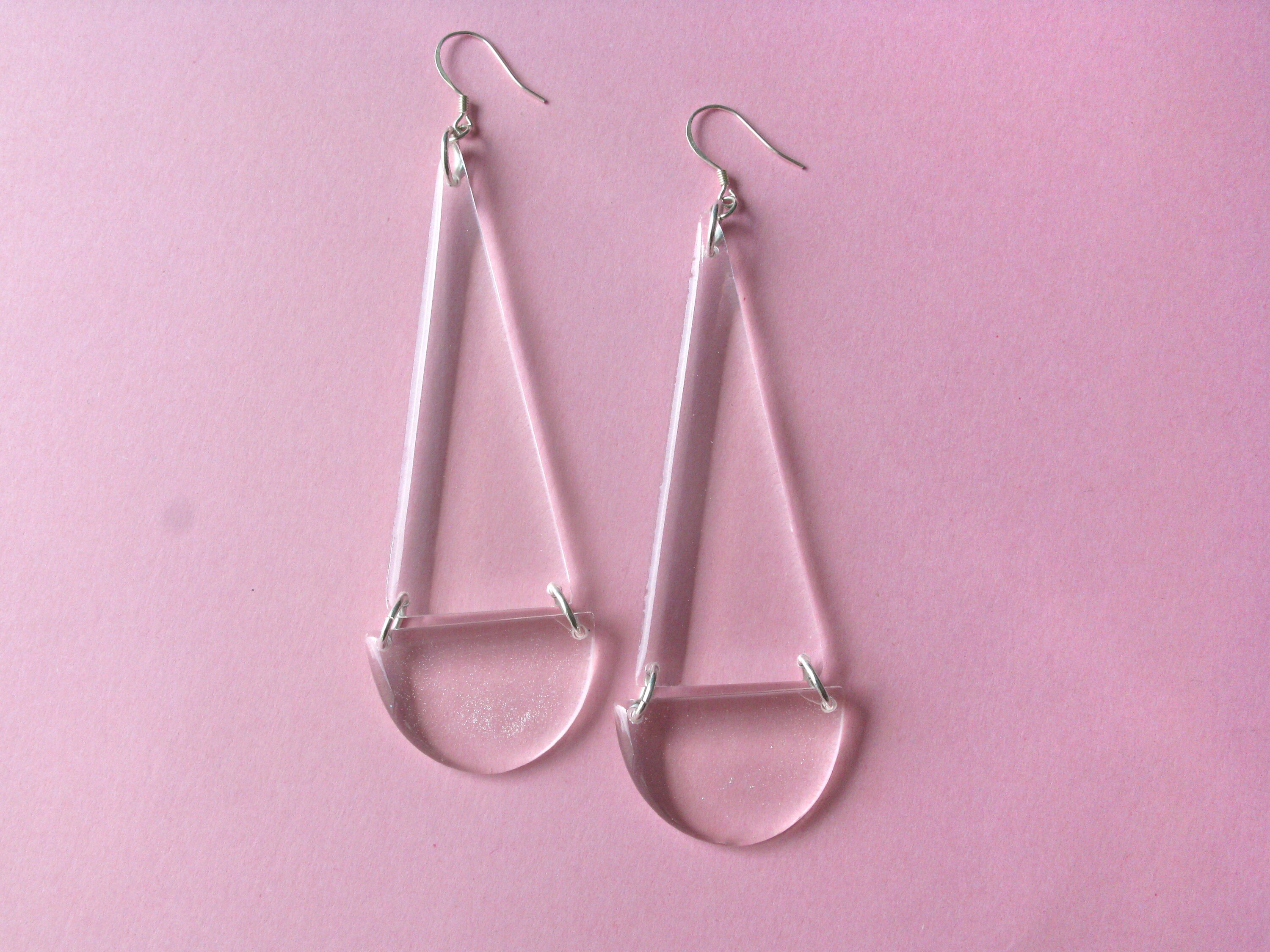 Long Clear Acrylic Earrings Transparent Lucite Earrings Drop | Etsy