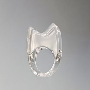 Clear Acrylic Heart Ring: Chunky Plexiglass Statement Ring - Etsy
