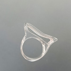 Clear Acrylic Heart Ring: Chunky Plexiglass Statement Ring - Etsy