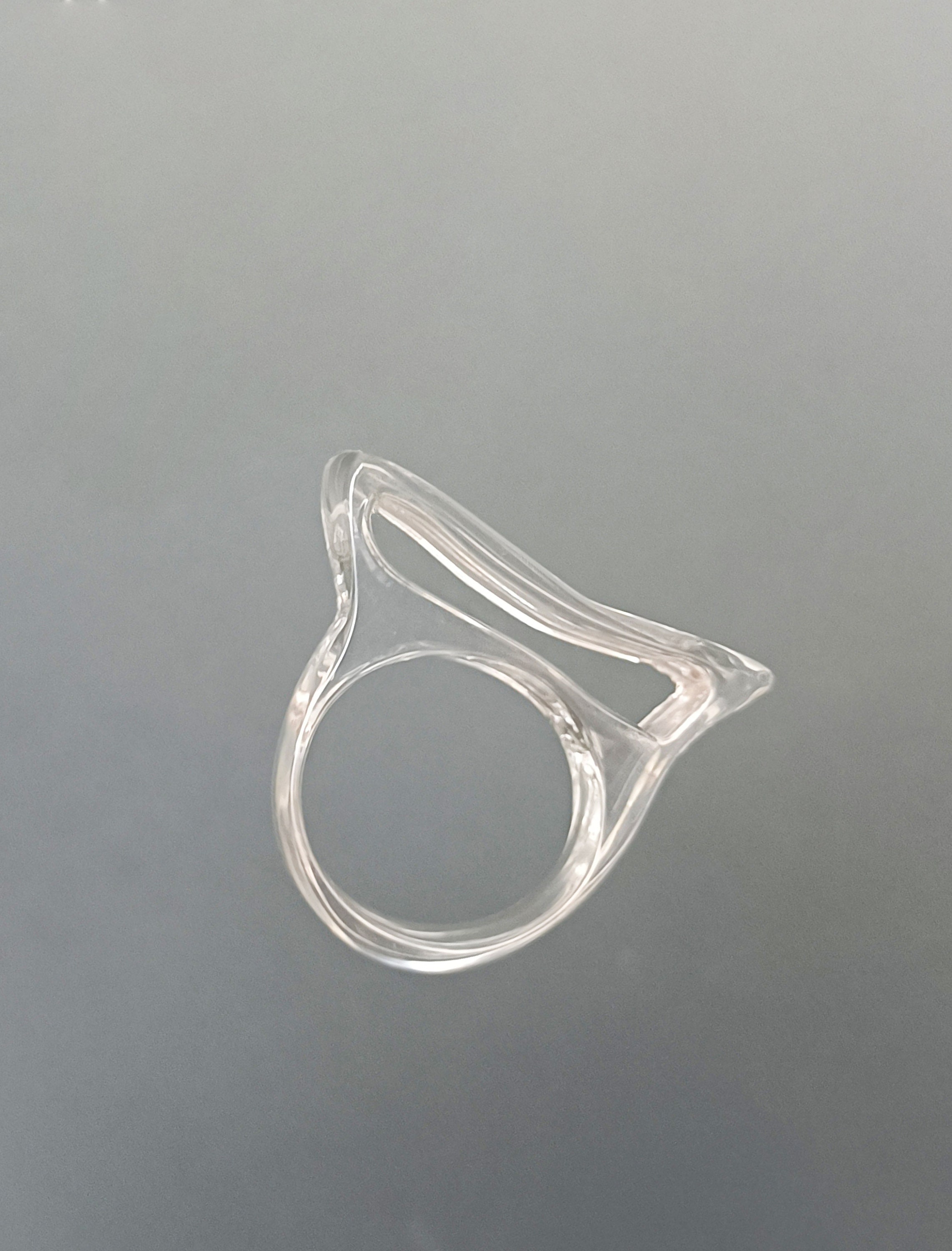 Clear Acrylic Heart Ring: Chunky Plexiglass Statement Ring - Etsy
