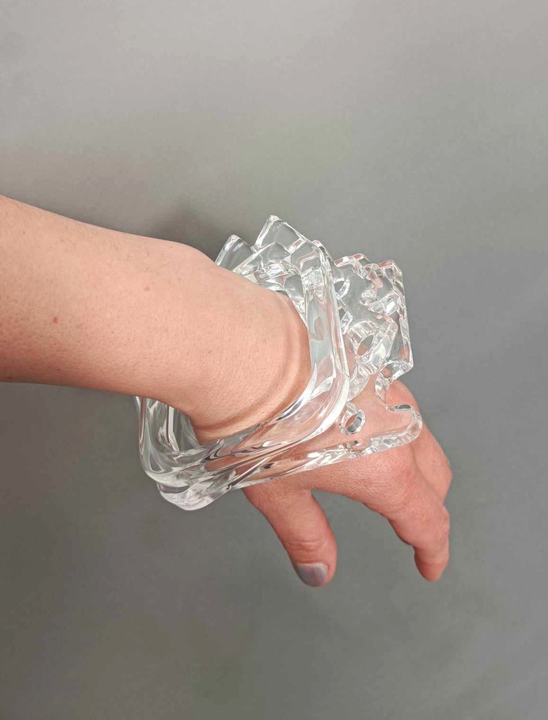 Clear Acrylic Bangle Bracelet: Modern Stacking Jewelry - Etsy