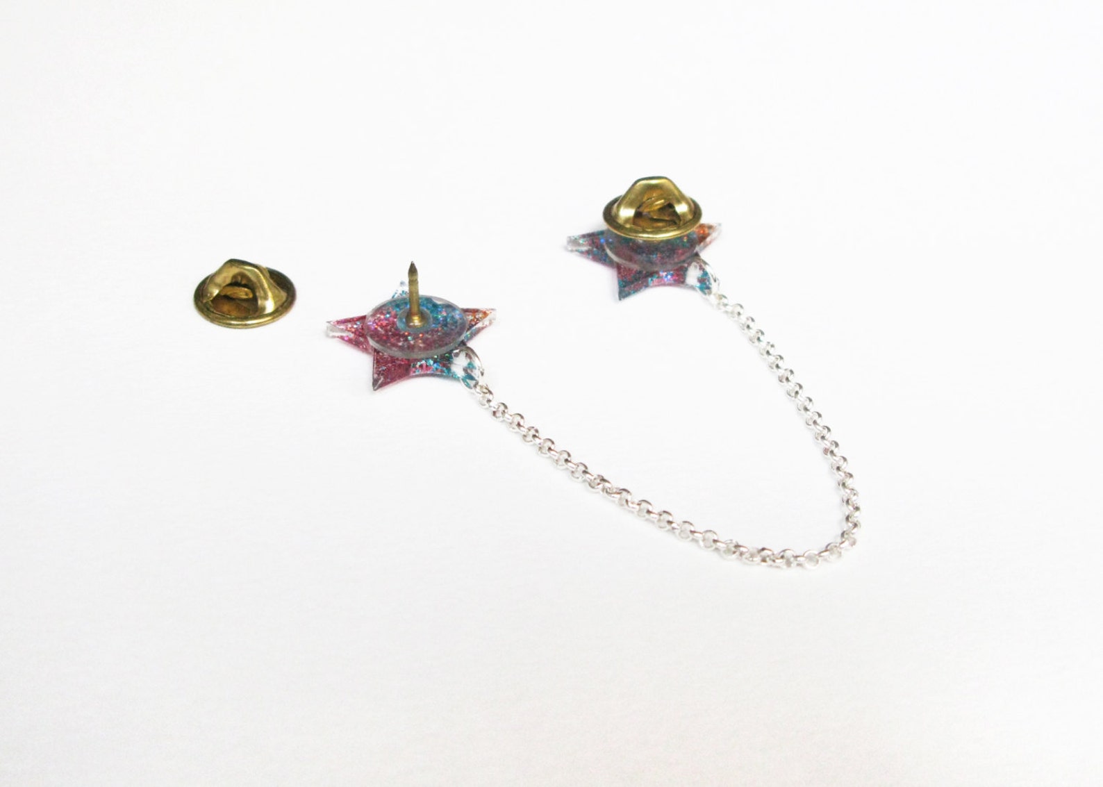 Star Collar Clips Sparkle Star Jewelry Glitter Brooches - Etsy UK