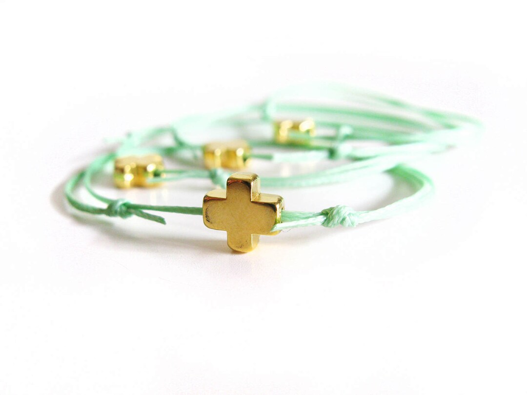 Mint Green Cross Bracelet Favors: Greek Orthodox Baptism, Martyrika (20 ...
