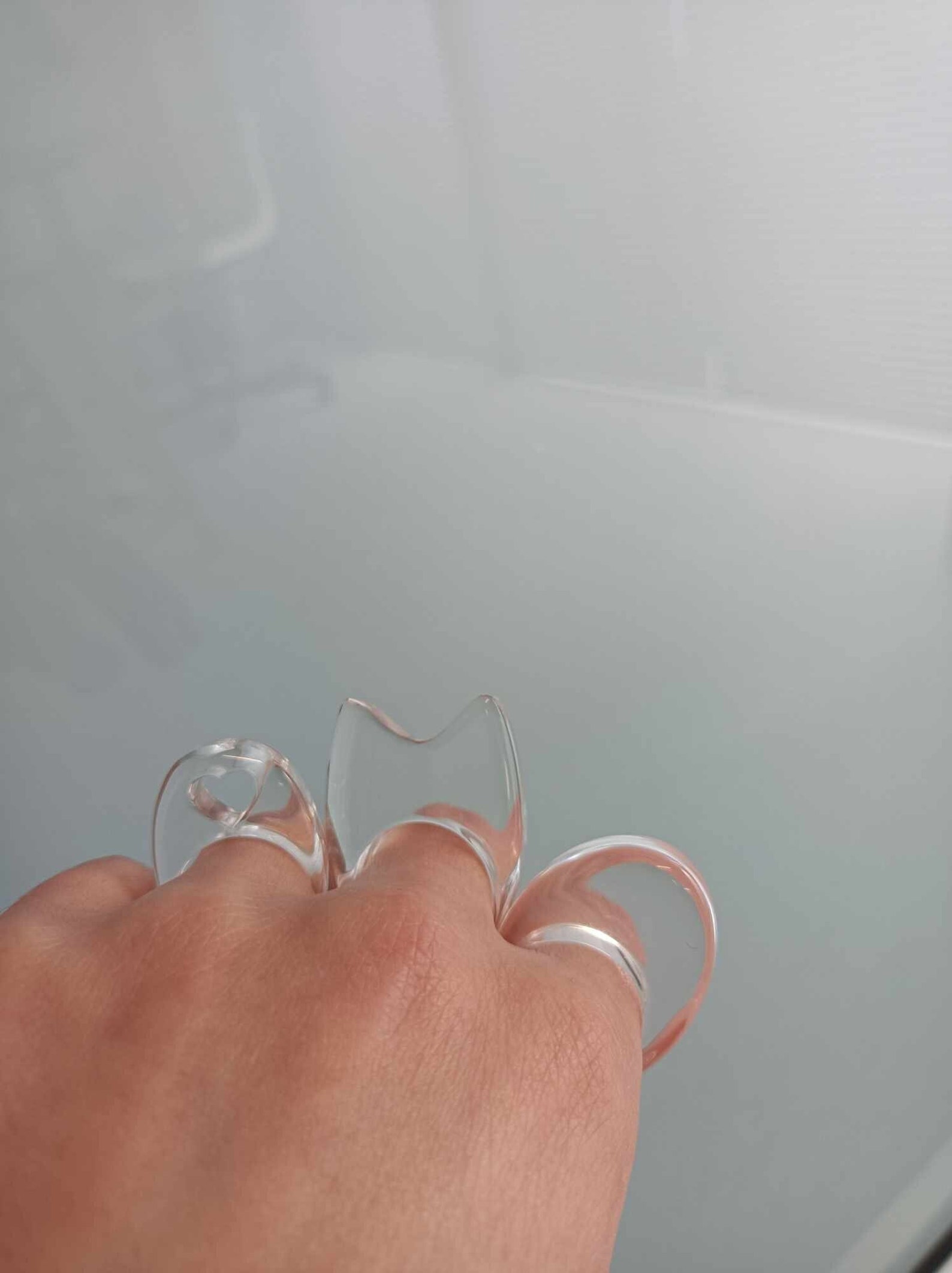 Clear Acrylic Heart Ring: Chunky Plexiglass Statement Ring - Etsy