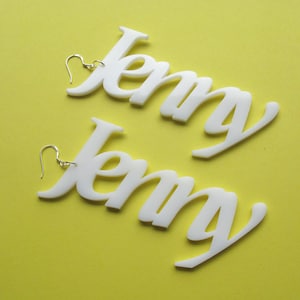 Custom Laser Cut Acrylic Word Earrings: Personalized Statement Jewelry ...