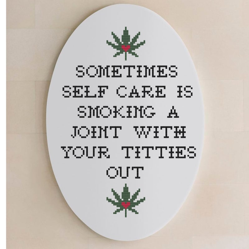 Weed Cross Stitch - Etsy